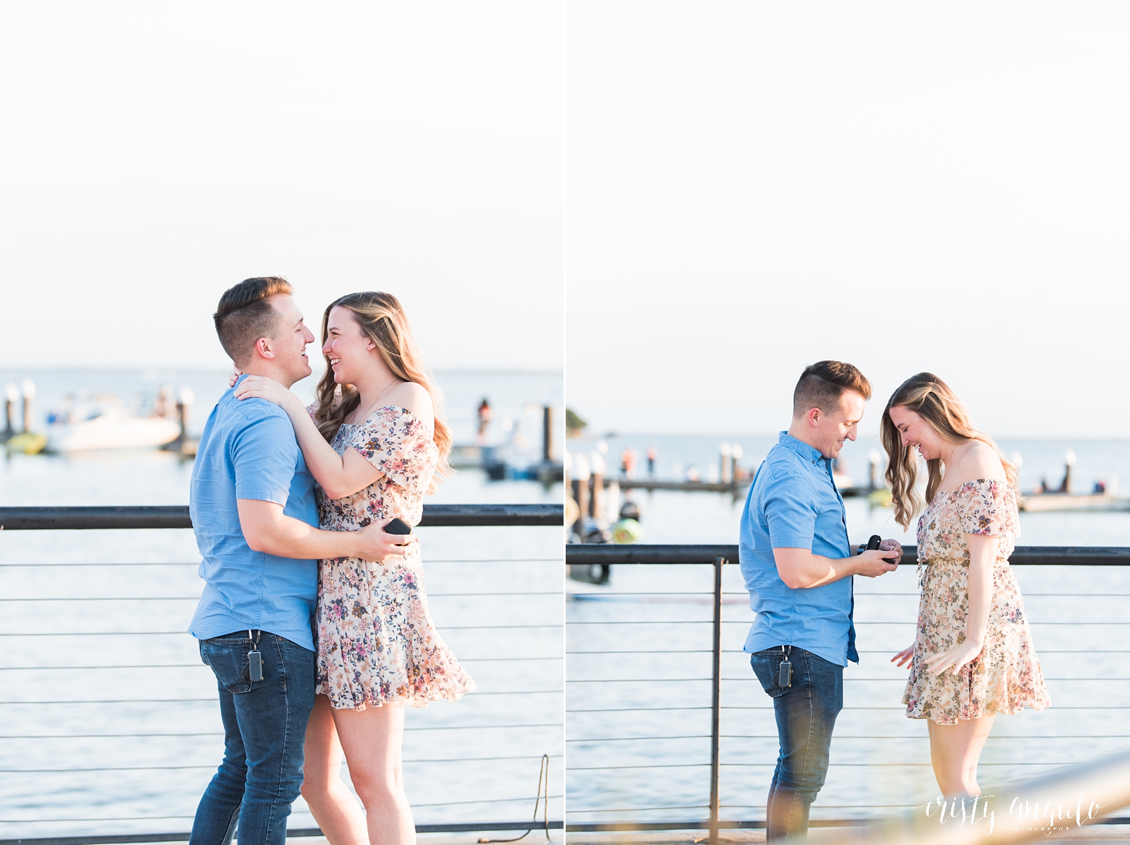 Rockwall Harbor Surprise Engagement | Cristy Angulo Photography